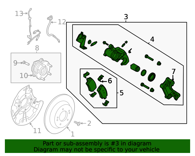 2021-2024 Hyundai Elantra Caliper Assembly 58210-AA400 | OEM Parts Online