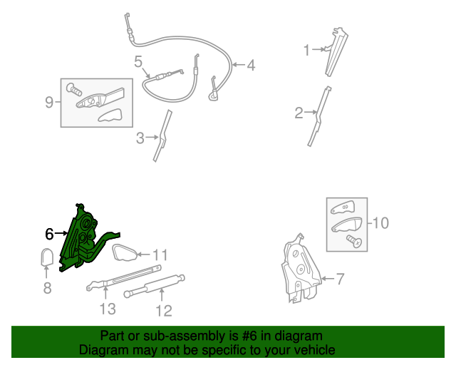 000-920-18-72-9120 - Latch Assembly 2016-2020 Mercedes-Benz Metris ...