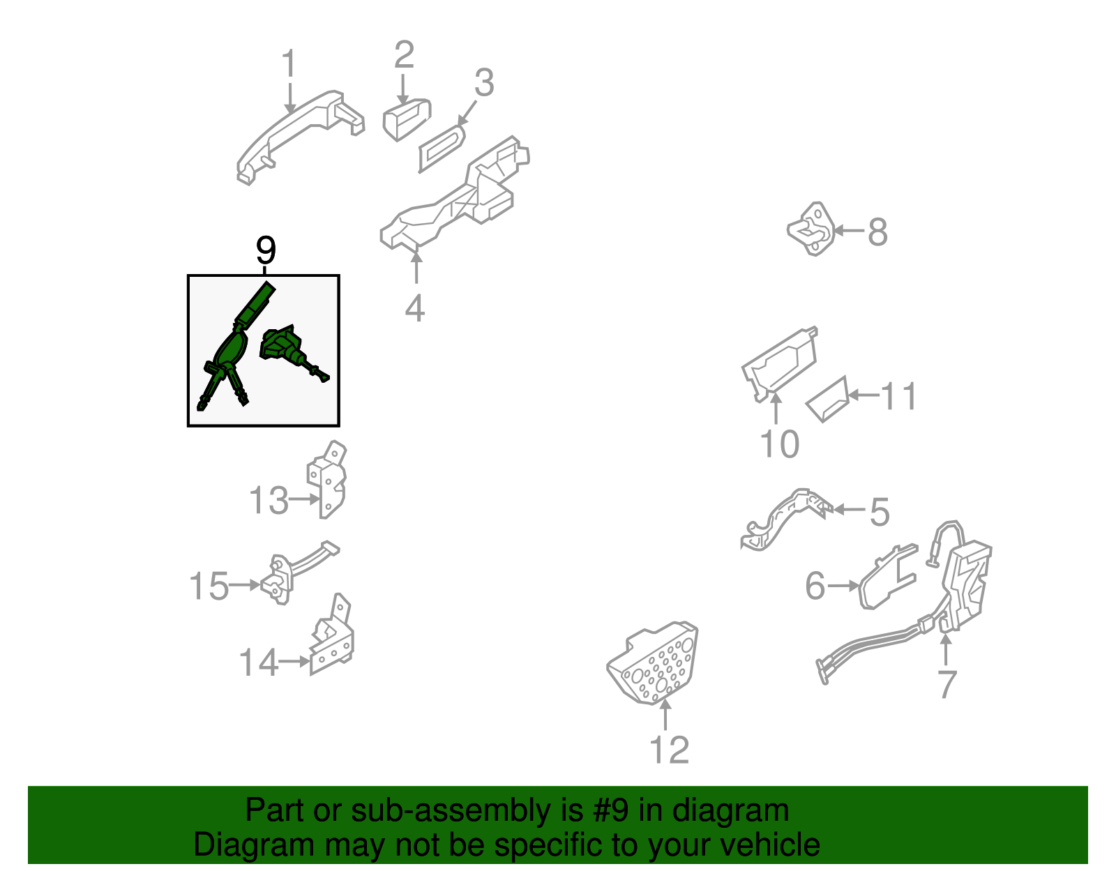 2011-2015 Kia Sorento Lock Cylinder 81970-1UA00 | QuirkParts