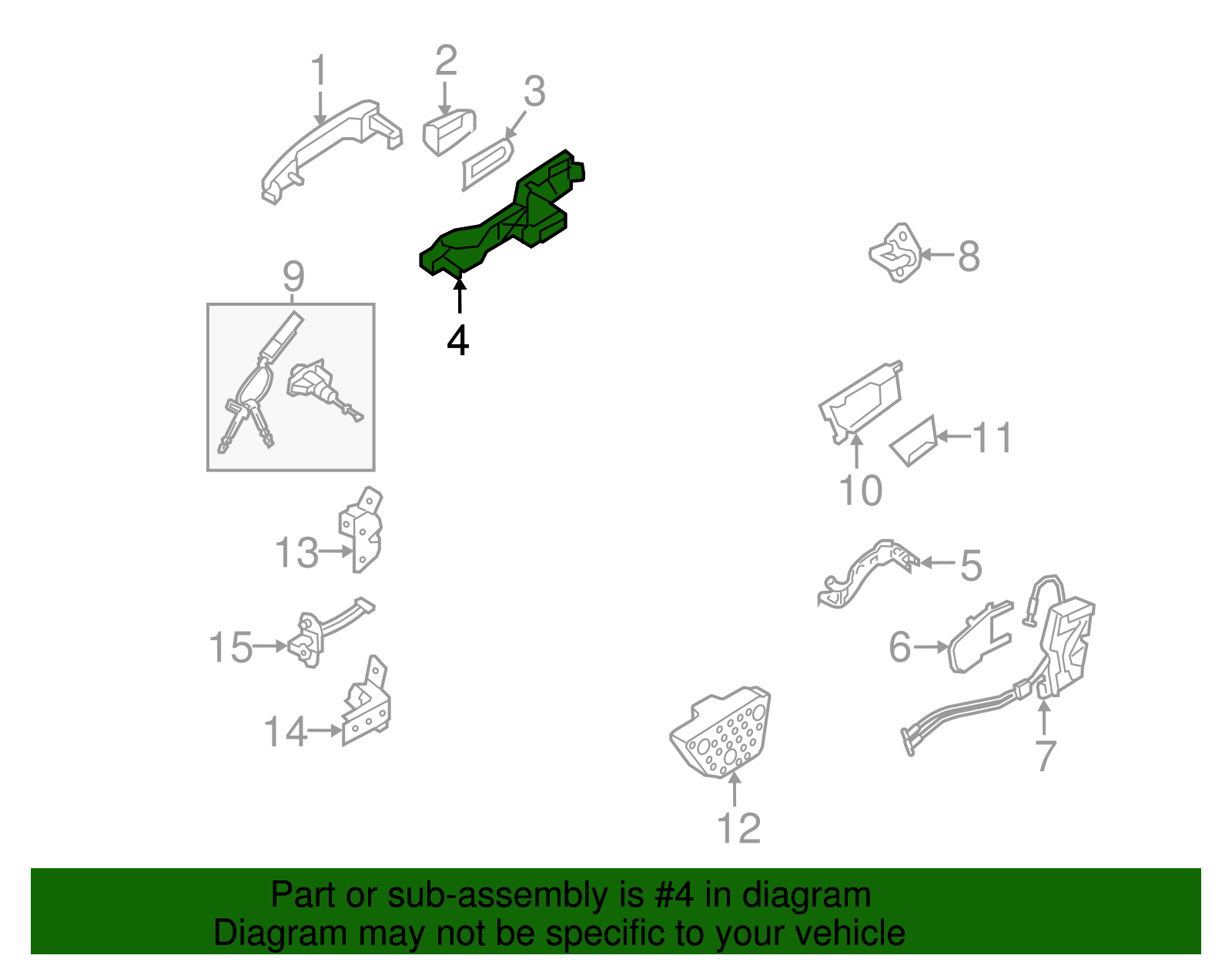 82655-1U100 - Handle Base 2011-2015 Kia Sorento | Kia.Parts Store