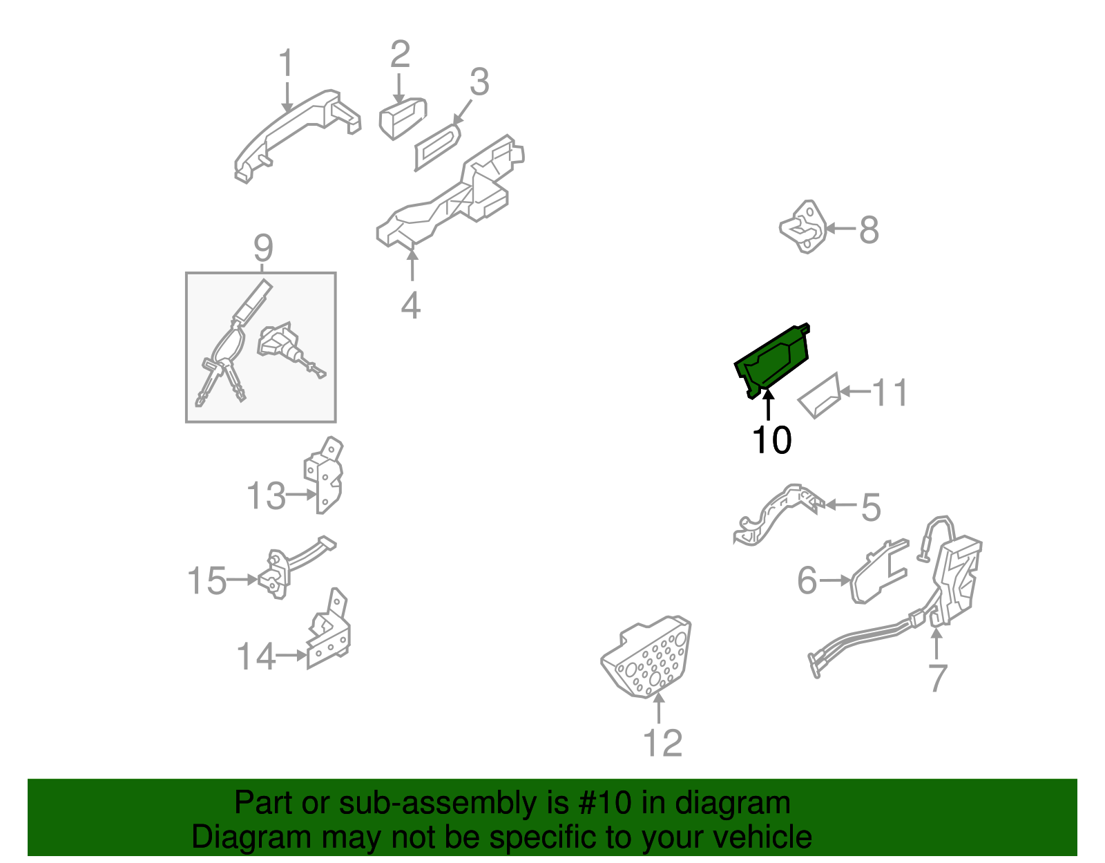 82610-2P500 - Handle, Inside 2015 Kia Sorento | Kia.Parts Store