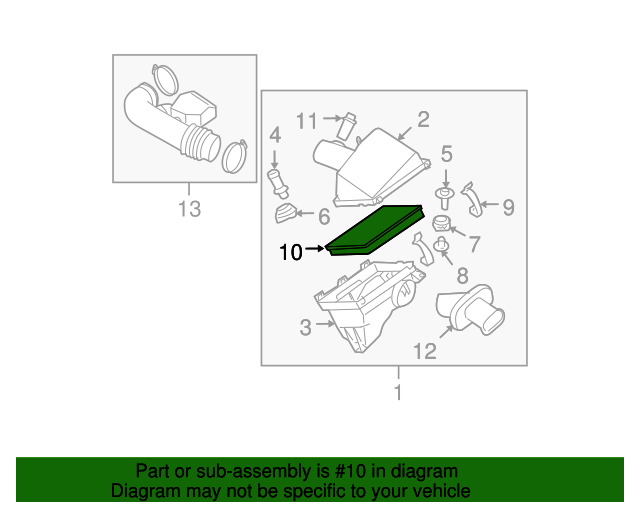 16546-7S000 - Air Filter 2004-2021 Nissan | Nissan Parts & Accessories ...