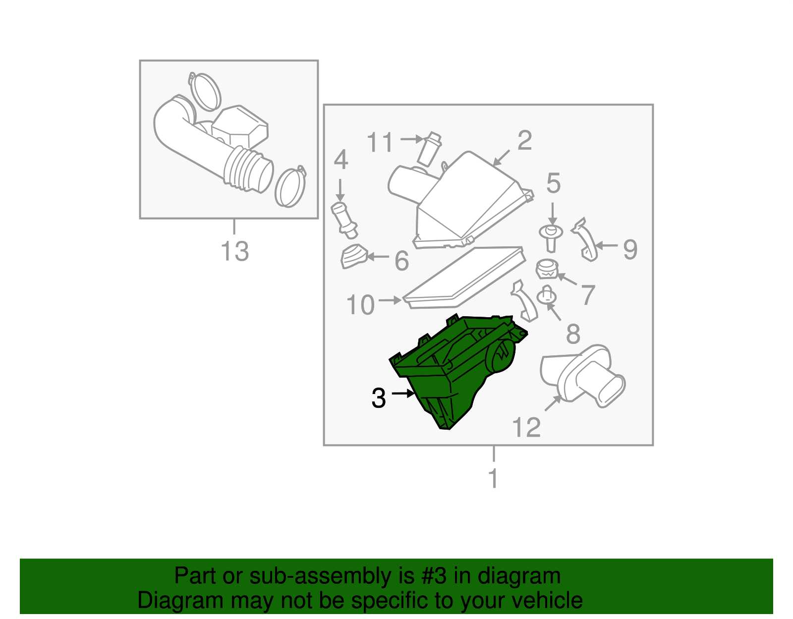 2004-2021 Nissan Air Cleaner Body 16528-7S000 | Nissan Parts Central