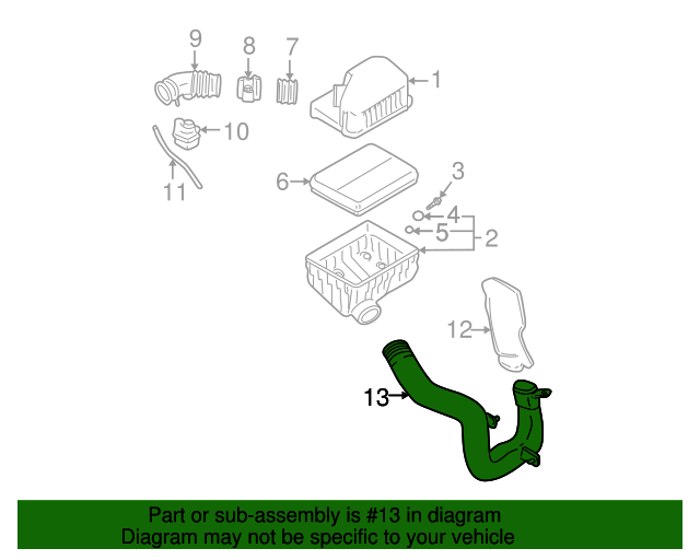 2001-2006 Hyundai Santa Fe Air Duct 28210-26010 | OEM Parts Online