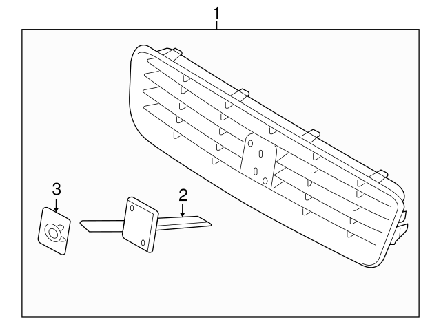 30678682 - Grille Assembly - 2008 2009 Volvo XC70 | Volvo OEM Parts Direct