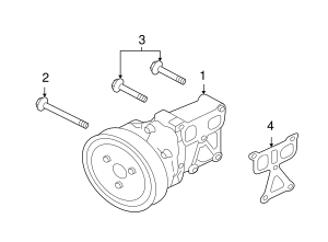 1300A083 - Water Pump Assembly 2008-2024 Mitsubishi | Mitsubishi Direct ...