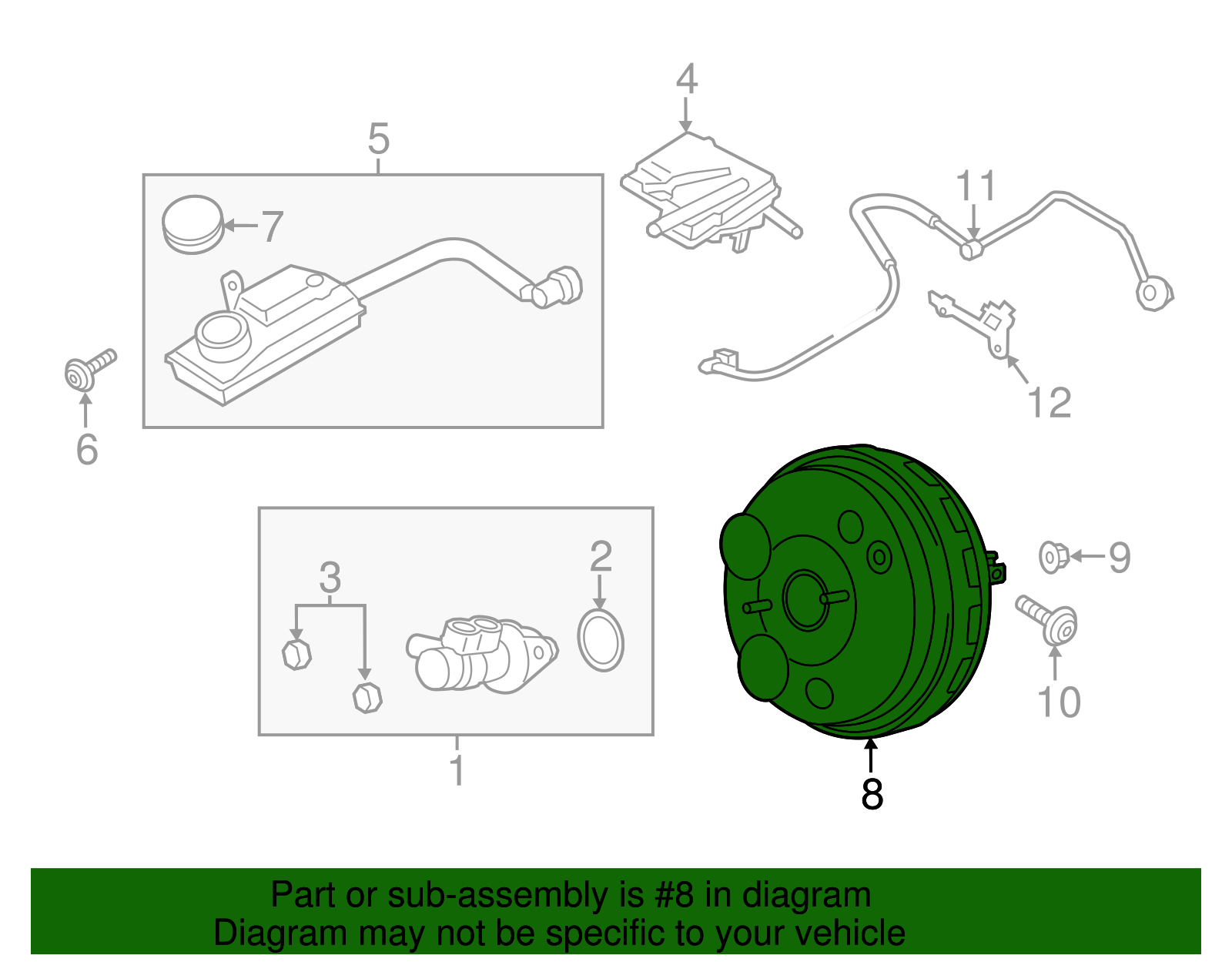OEM Ford Motorcraft™ Power Brake Booster For 2017-2019 Ford Escape ...
