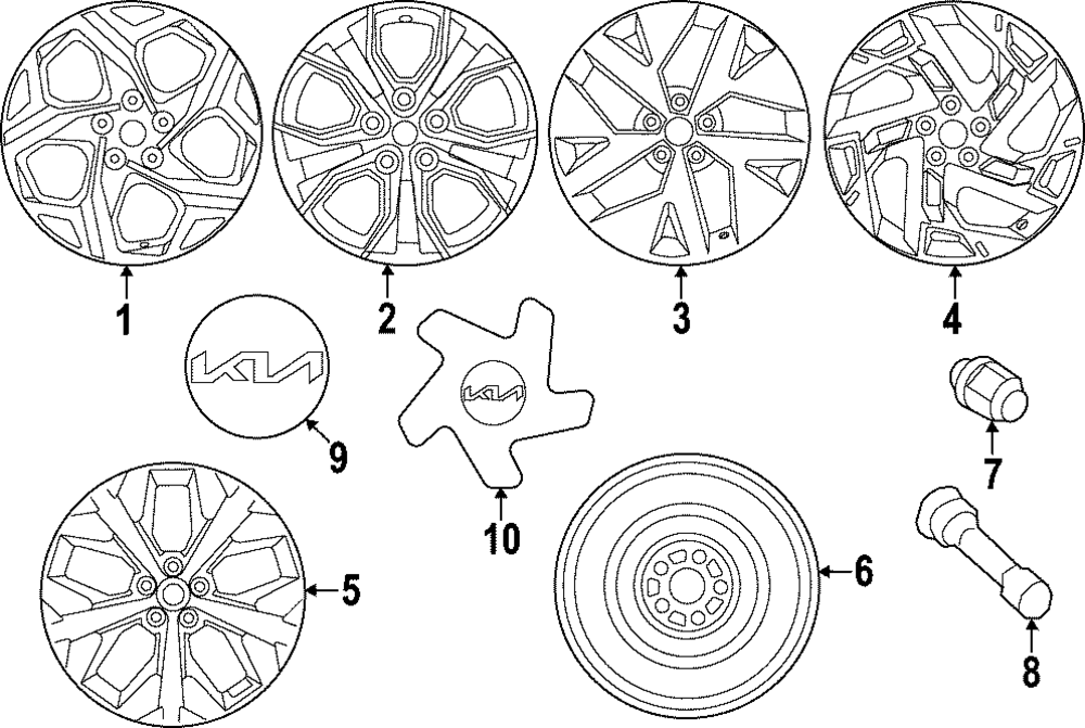 52910-DW170 - Wheel, Alloy 2025 Kia Sportage | Kia.Parts Store