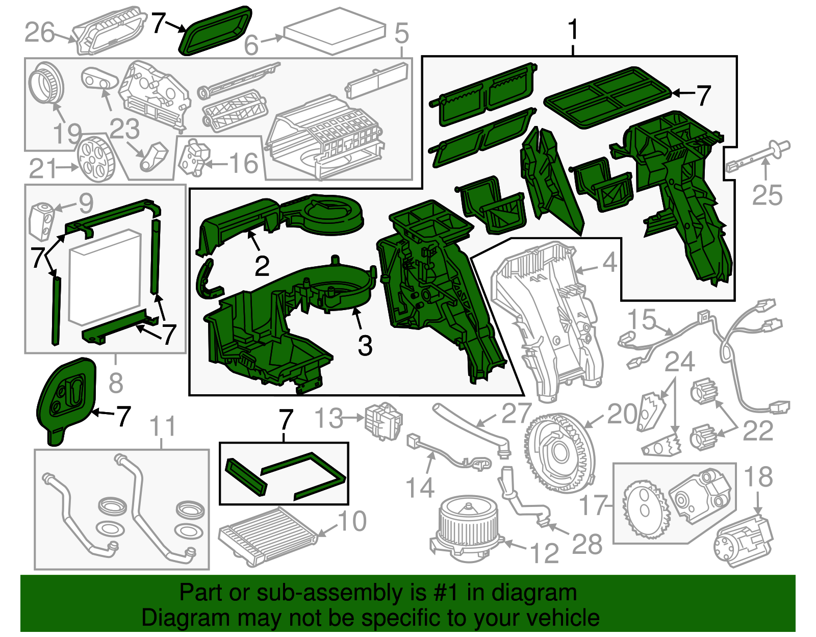 23369529 - Heater and Air Conditioning Evaporator Case 2011-2016 GM ...