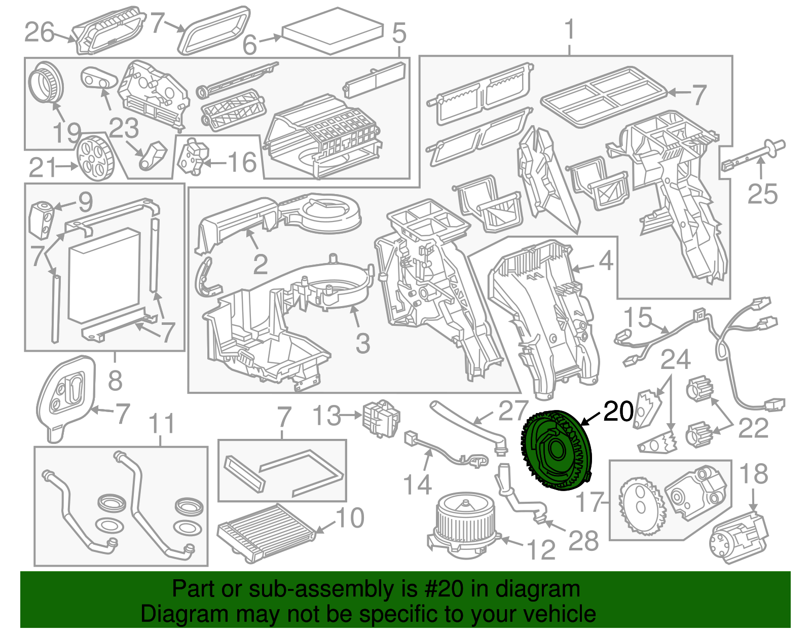 2010-2017 GM HVAC Control Cam 13263294 GM | GMPartsDirect.com