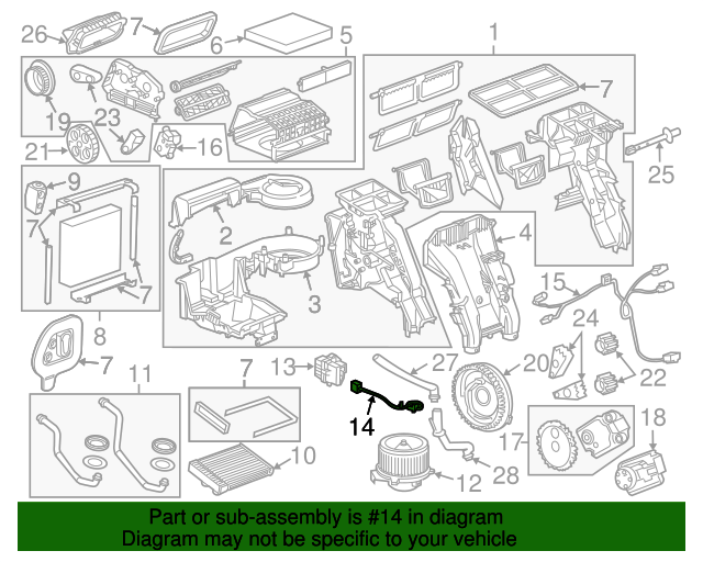 2010-2017 GM Blower Motor Wire 13263281 GM | GMPartsDirect.com
