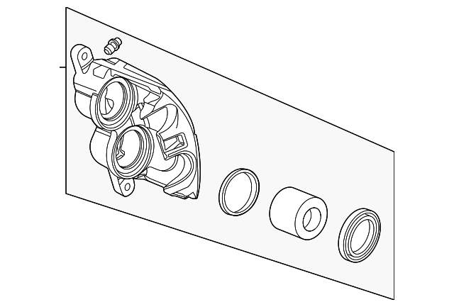 Front Driver Side Disc Brake Caliper without Pads and Bracket 13543458 ...