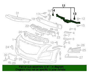 2014-2019 Cadillac CTS Front Bumper Fascia Center Support 84319671 GM ...
