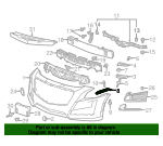 2014-2019 Cadillac CTS Passenger Side Front Bumper Fascia Outer Bracket ...