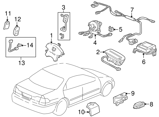 2000-2002 Honda Accord Opds Unit 81334-S80-A63 | OEM Parts Online