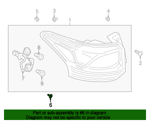 2004-2023 Mitsubishi Combo Lamp Assembly Grommet MU000367 | Auto Parts