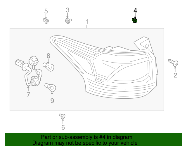 MU000283 - Combo Lamp Assembly Grommet 2003-2024 Mitsubishi ...