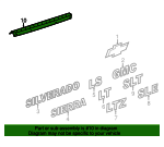 2007-2014 GM Black Pickup Box Tailgate Molding 25808206 GM ...