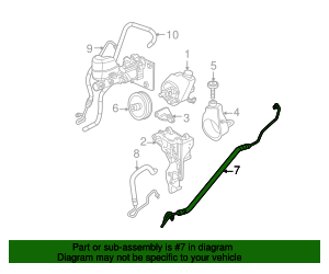 2001-2010 GM Power Steering Gear Inlet Hose 15295841 GM | GMPartsDirect.com
