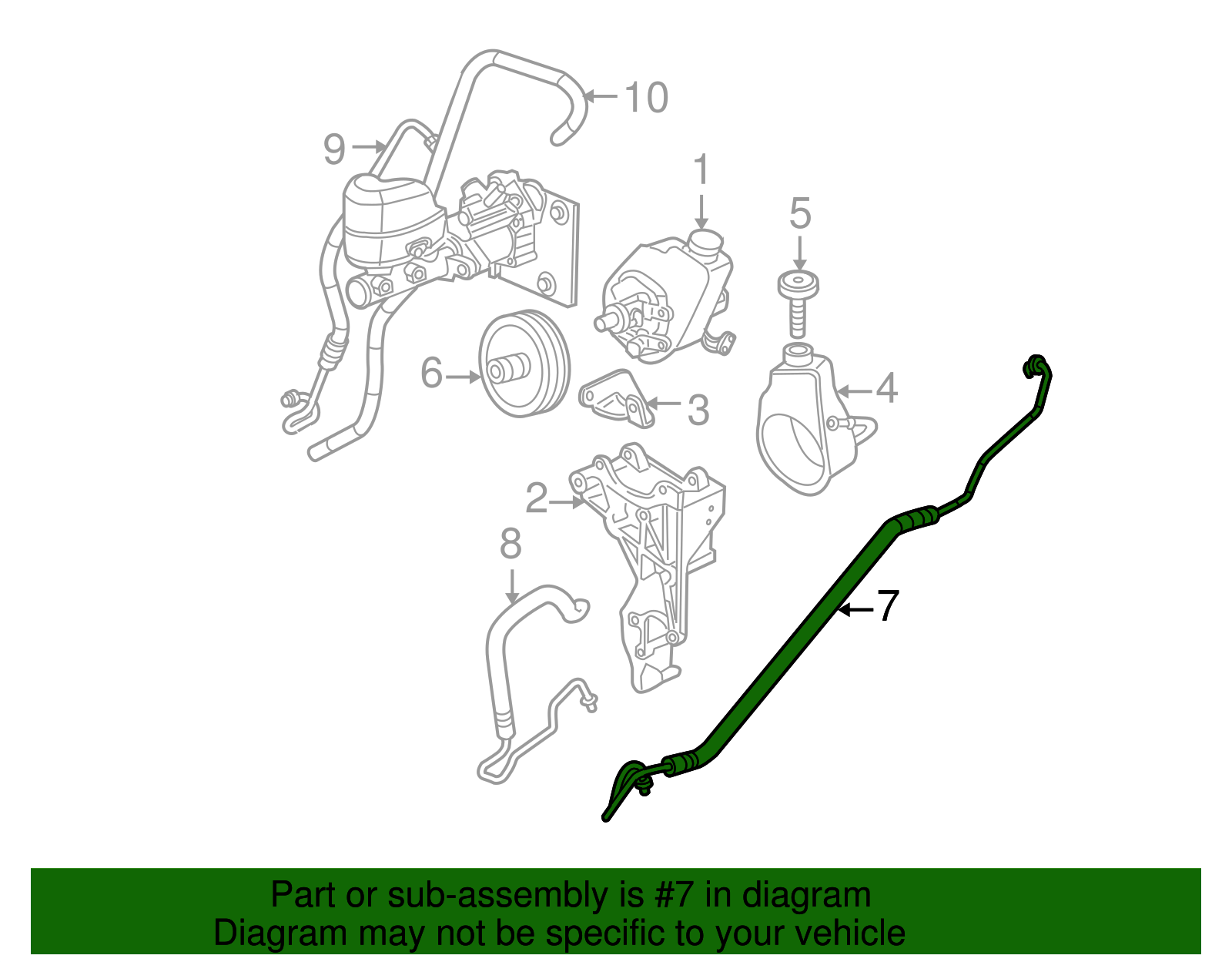 15295841 - Power Steering Gear Inlet Hose 2001-2010 GM | AutoNation Parts