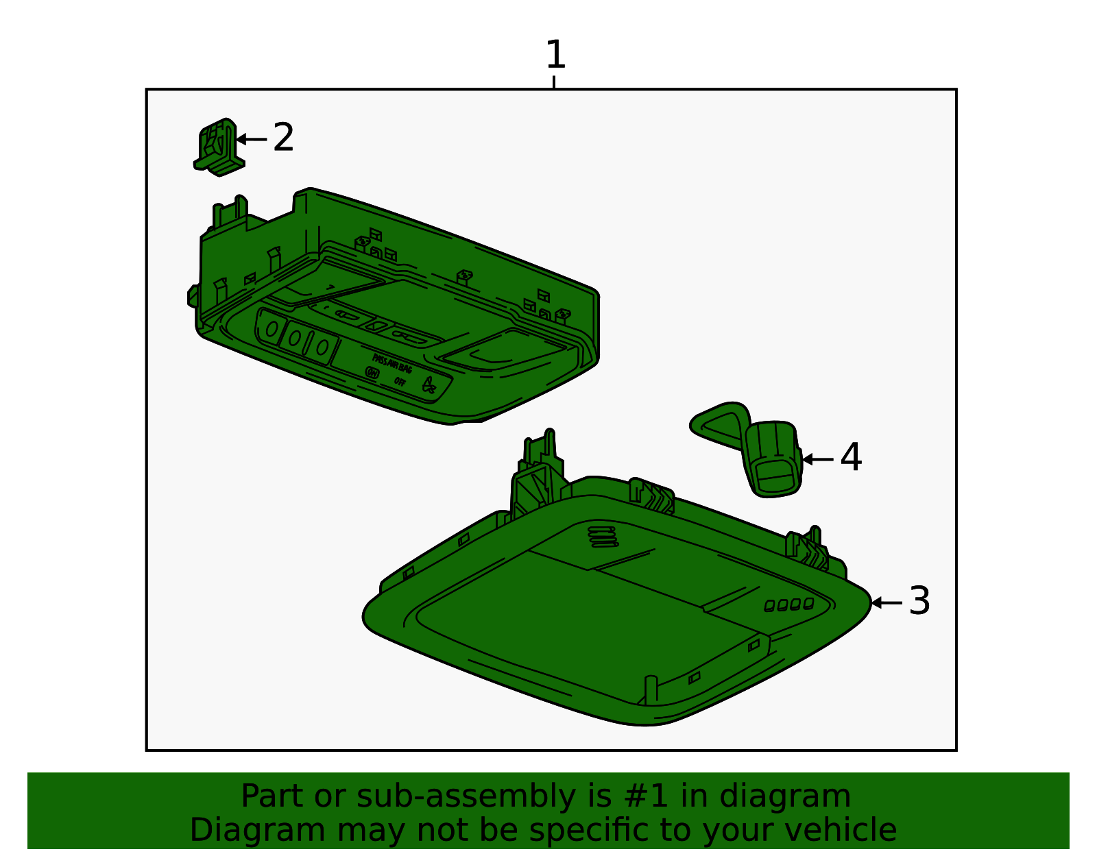 2016-2017 Chevrolet Malibu Light Ash Gray Roof Console 84003948 GM ...