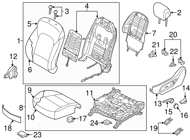 88500-B8541 - Seat Track Adjust Mechanism 2017-2019 Hyundai ...