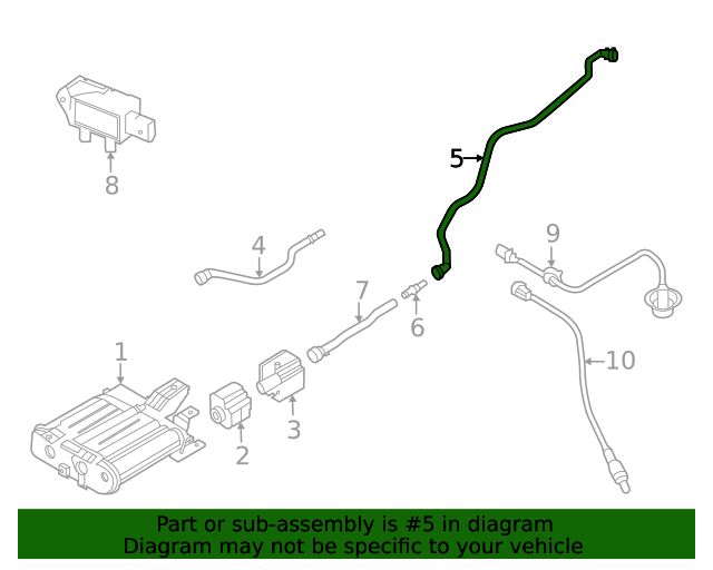 Genuine PCV Valve Hose for 2021-2023 Hyundai Santa Fe | Part# 31456 ...