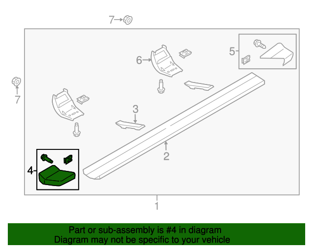 2015-2022 Ford OEM NEW 15-20 Ford F-250 Super Duty Right Running Board ...