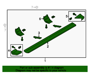 2015-2020 Ford F-150 Running Board - Passenger Side (RH) FL3Z-16450-KD ...