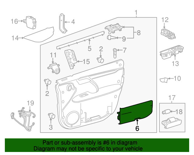 2016-2022 Lexus Pocket 67770-0E030-C0 | OEM Parts Online