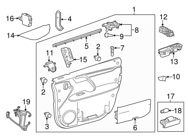 84040-0E090 - Window Switch For 2016-2022 Lexus | Lexus OE Parts