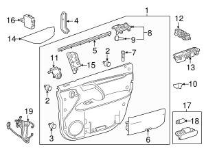 68172-0E070 - Door Window Belt Weatherstrip 2016-2022 Lexus ...