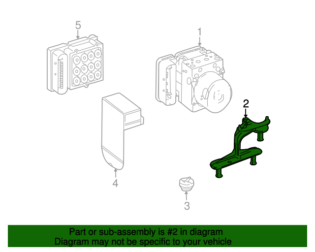 204-430-00-10 - Control Module Upper Bracket 2010-2015 Mercedes-Benz ...