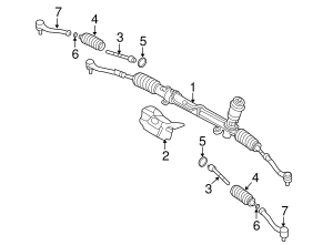 2007-2008 Hyundai Entourage Inner Tie Rod 57724-4D000 | QuirkParts