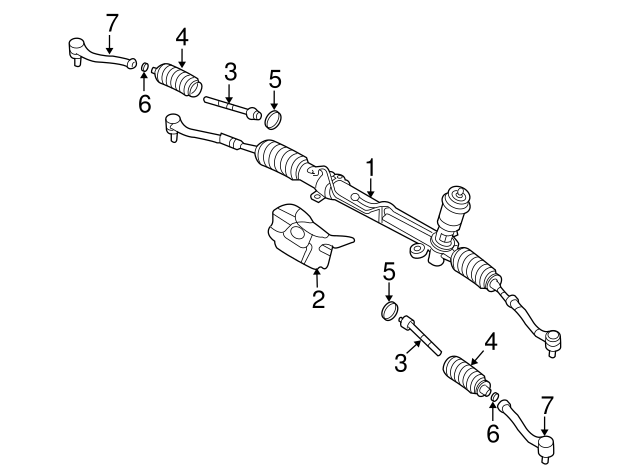 57700-4D800 - Steering Gear - 2007 2008 Hyundai Entourage | World OEM ...