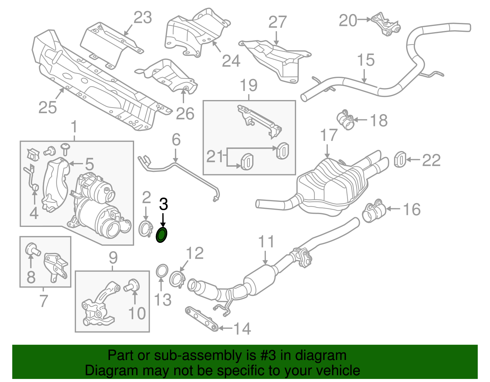 04L-253-115-A - Exhaust Filter Gasket 2015 Volkswagen | Volkswagen ...