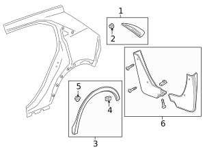 2021-2023 Buick Envision Body Passenger Side Upper Rear Applique ...