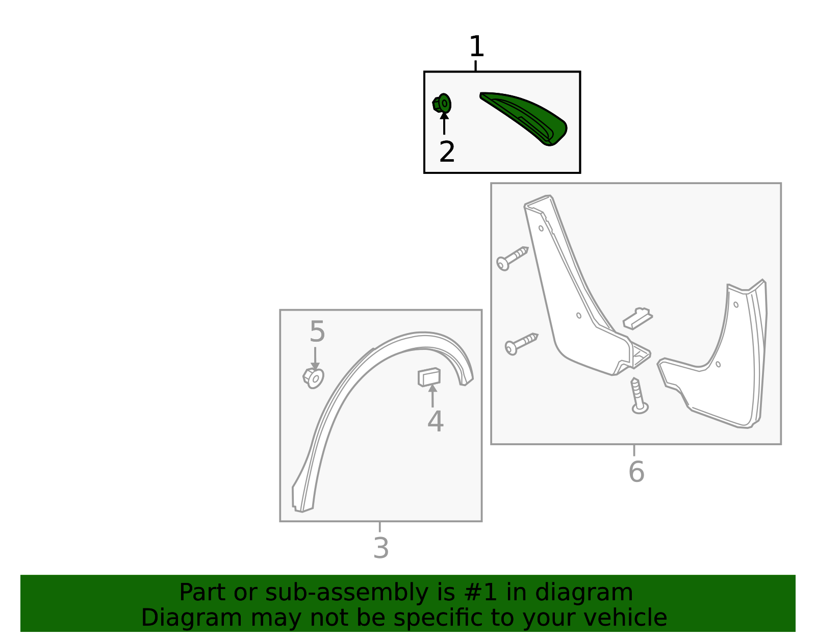 2021-2023 Buick Envision Body Driver Side Upper Rear Applique 84987994 ...