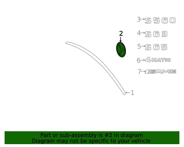 099-810-85-00-5998 - Emblem 2018-2020 Mercedes-Benz | Mercedes-Benz USA ...