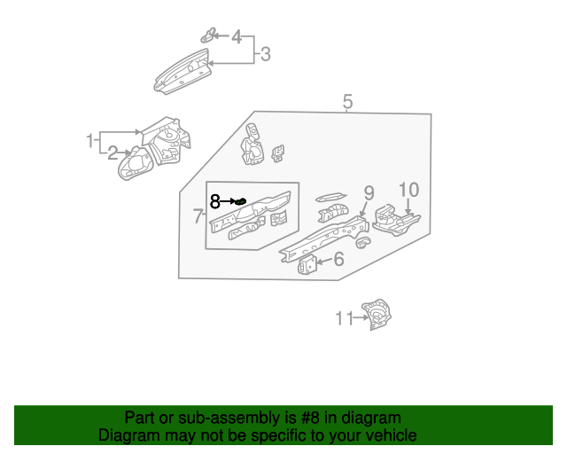 OEM 2002-2006 Honda CR-V Bracket Set, R Front Sub-Frame 04606-S9A-A00ZZ ...