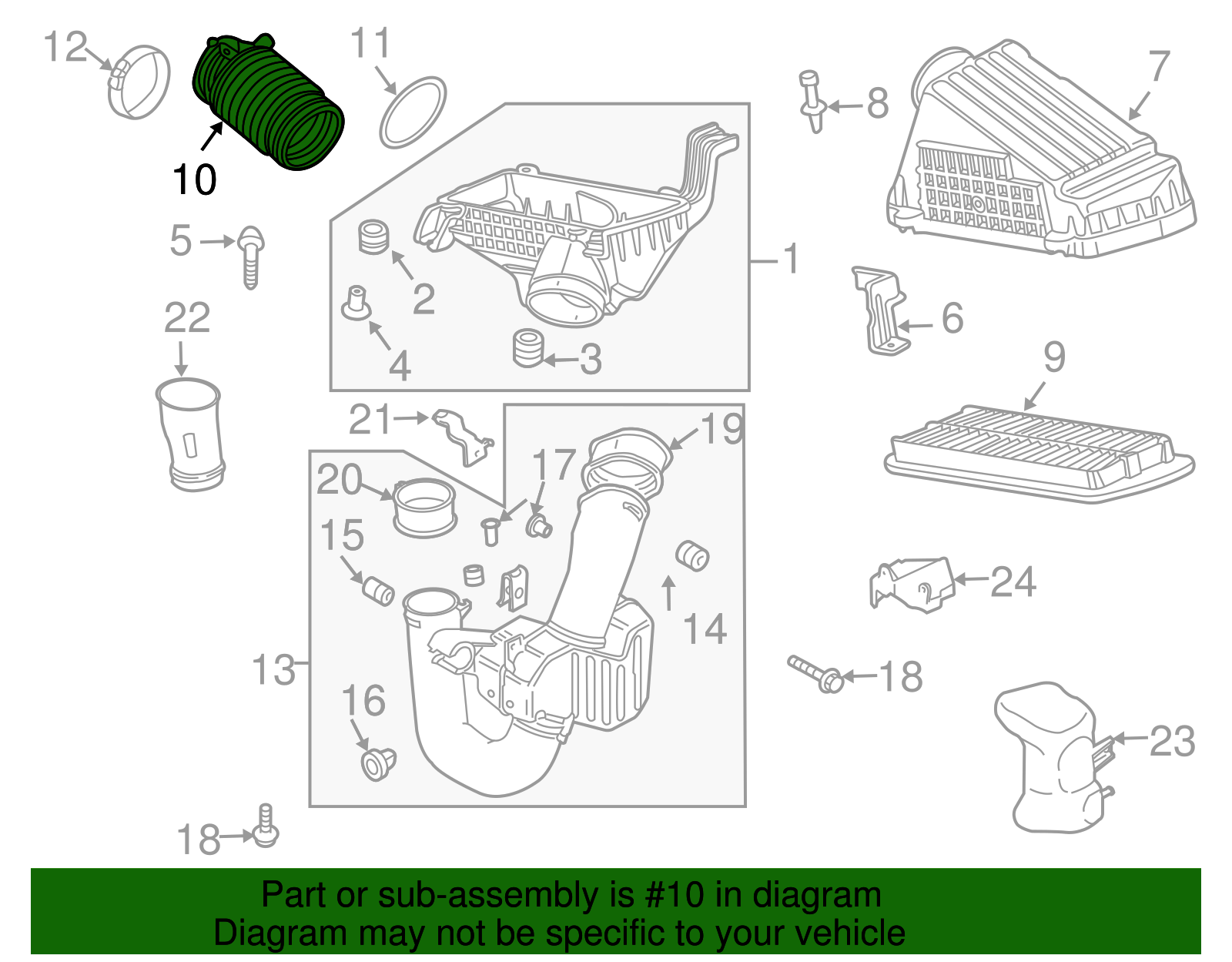 Genuine OEM Acura - Air Flow Tube Part# 17228-RCA-A00 | Acura Parts For ...
