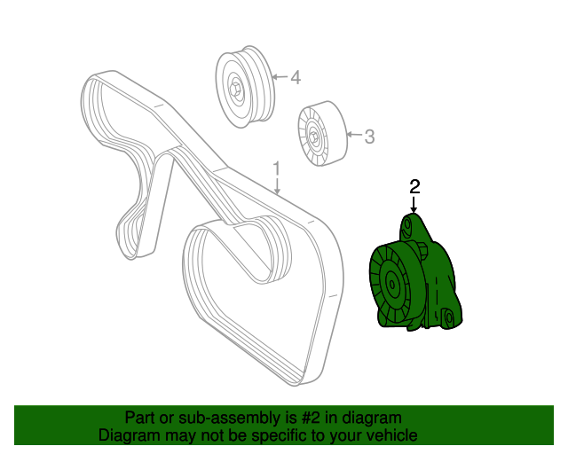 271-200-04-70 - Accessory Drive Belt Tensioner Assembly 2012-2015 ...