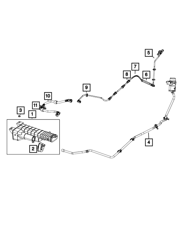 2015-2018 Ram ProMaster City Fuel Filler Vent Hose 68260330AA | My ...