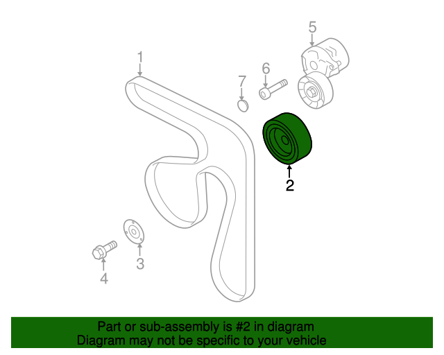2011-2024 Subaru Idler Pulley 23770AA070 | Subaru Parts For You