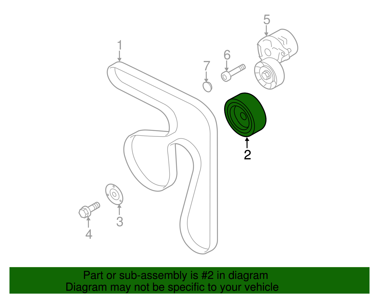 Idler Pulley - Subaru (23770AA070) | SubaruOnlineParts.com