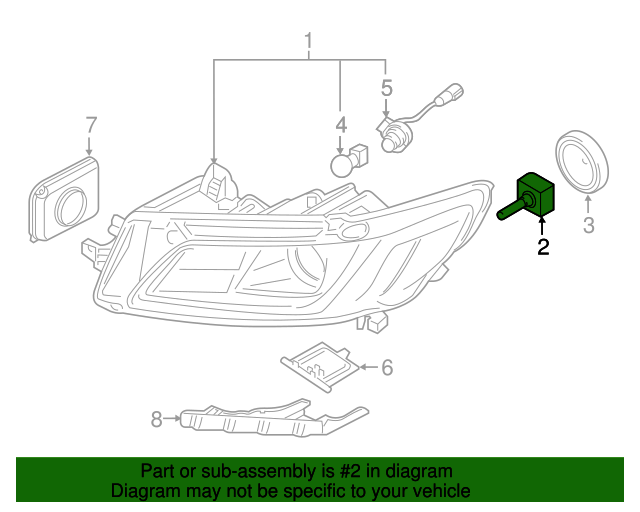 2007-2023 Ford Hid Bulb 7L7Z-13N021-A | TascaParts.com