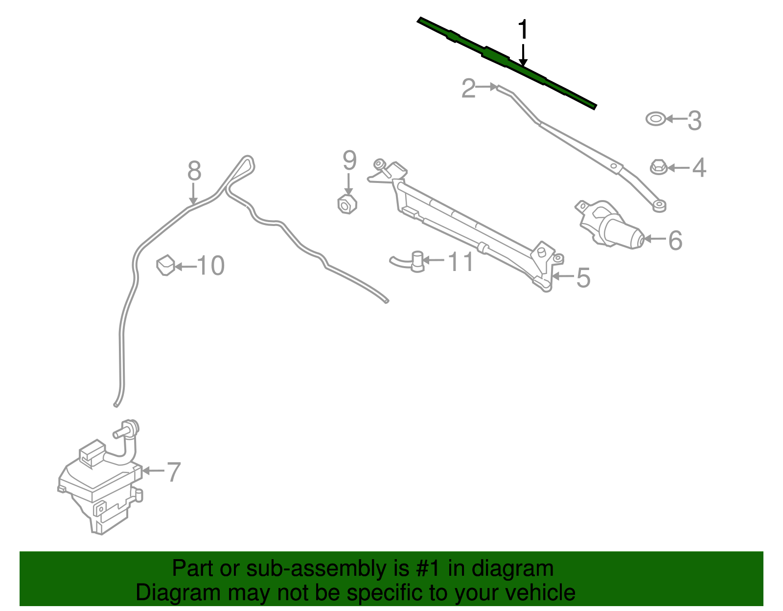 2006-2012 Ford Motorcraft™ Wiper Blade WW-2425 | TascaParts.com