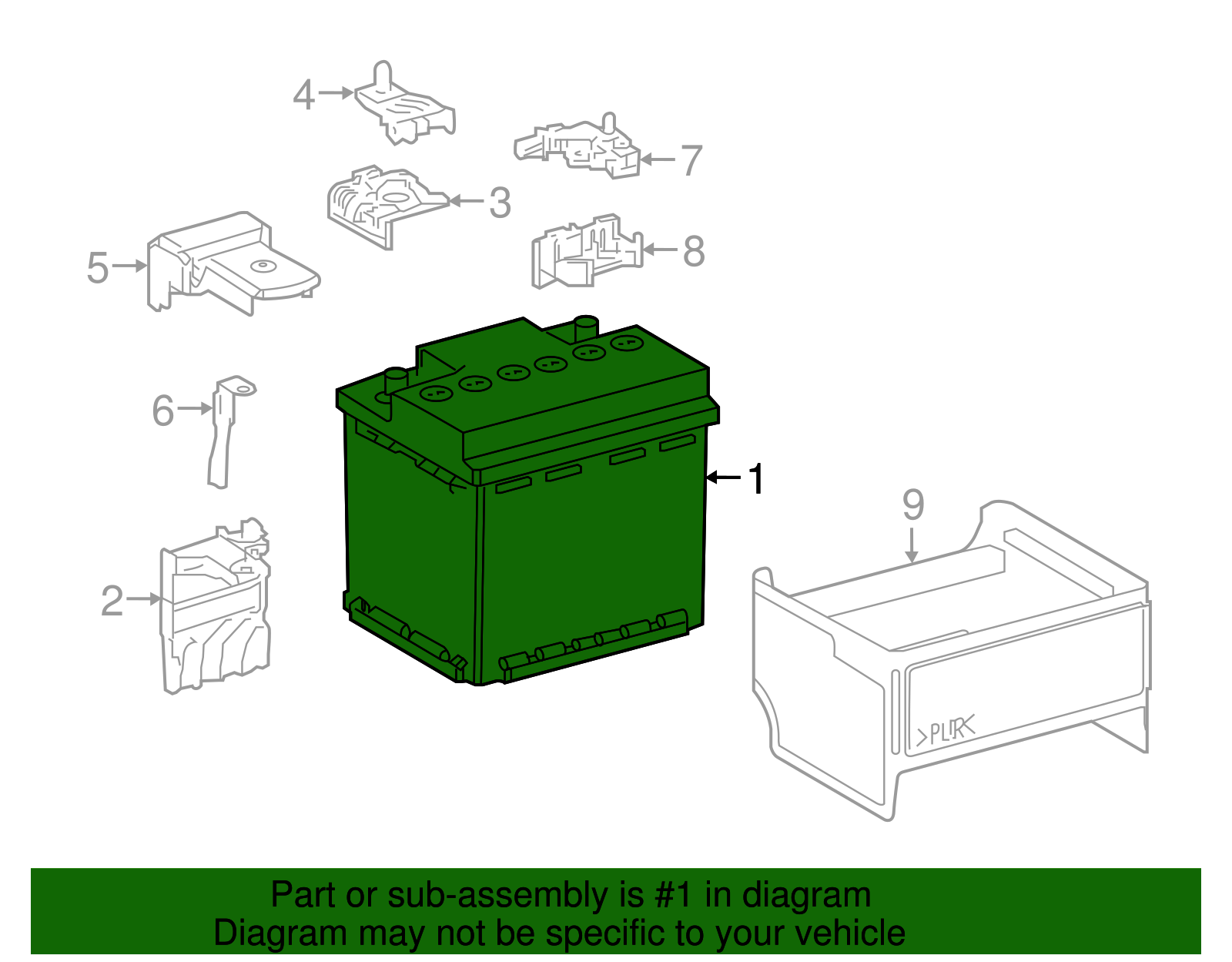 00544-21171-325 - Battery 2012-2020 Toyota | Longo Toyota Parts