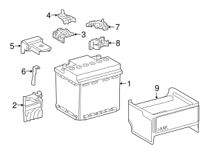 28800-37130 - Vehicle Battery - 2016-2023 Toyota | OEM Genuine Toyota Parts