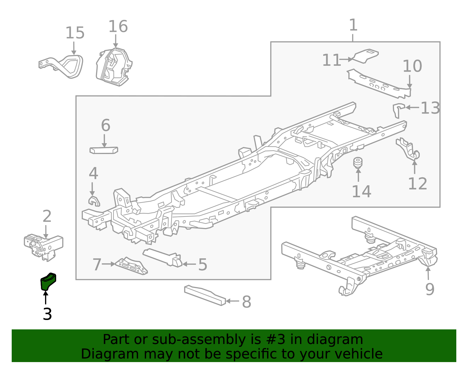 84421434 - Frame Reinforcement 2019-2025 GM | AutoNation Parts